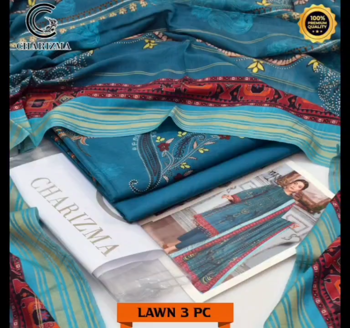 "Unstitched Dresses for Women – Carizma 3 Piece Summer Lawn Suit ...