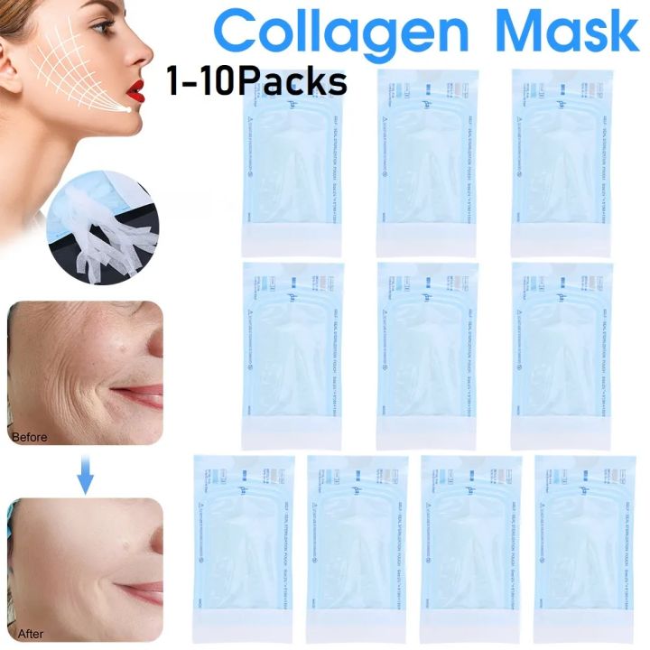 12-120pc Protein Mask Thread No Needle Silk Fibroin Absorbable Face ...