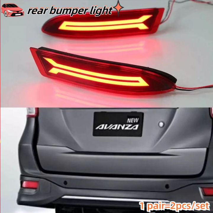 2PCS For Toyota Avanza 2015 2016 2017 2-in-1 Functions 12V Car LED Rear ...