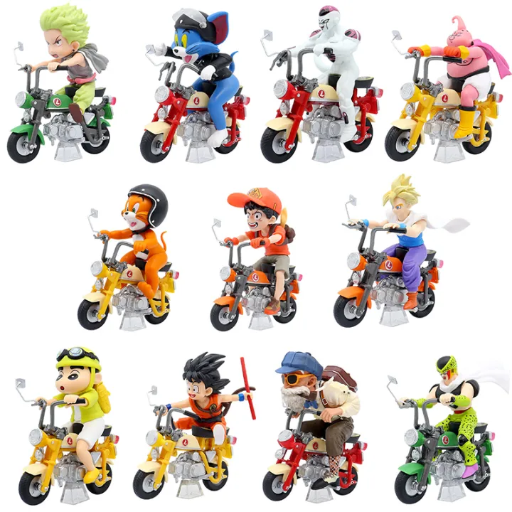11 Styles Dragon Ball Z Motorcycle Figure Tom and Jerry Crayon Shin ...