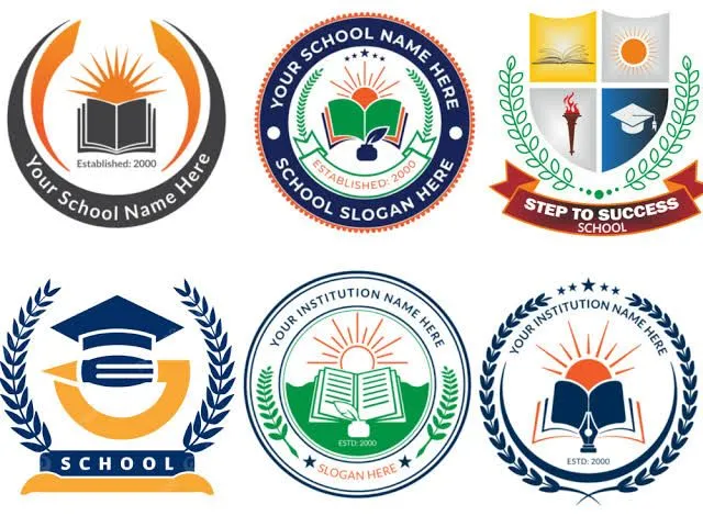 School Monograms Logo Minimal Diverse Education DL Course Monogram