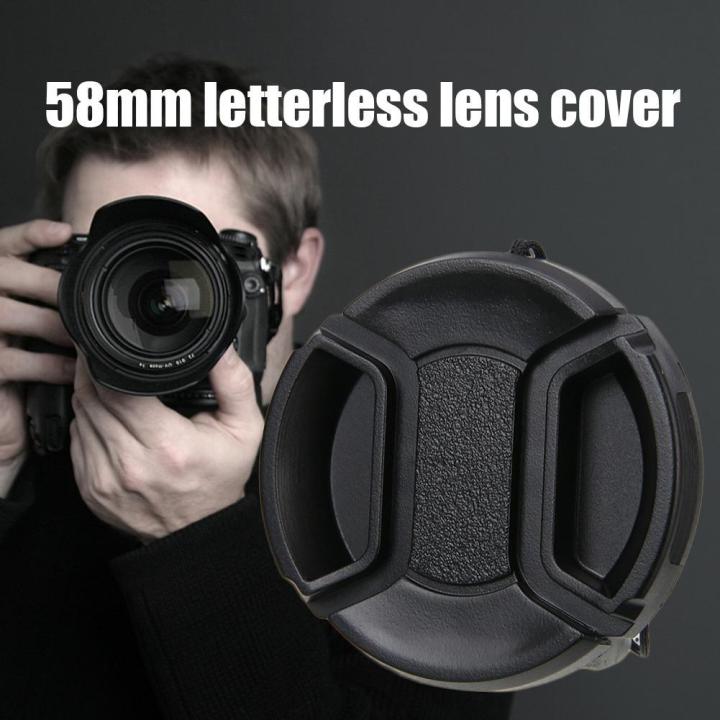 Camera Lens Cap Protection Cover 58mm With Anti-lost Rope Snap-on Cap ...
