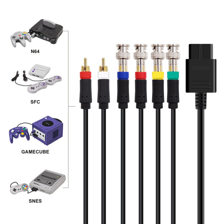RGBS AV Cable for Nintendo N64 64 SNES NGC Video Consoles CRT Monitor ...