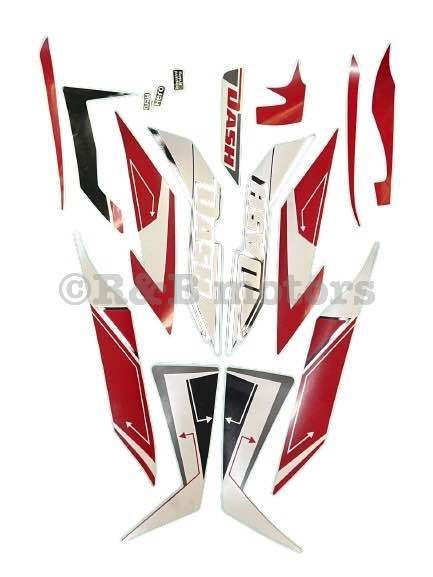 Hero Dash Black Bike Red Sticker Complete Set | Daraz.lk