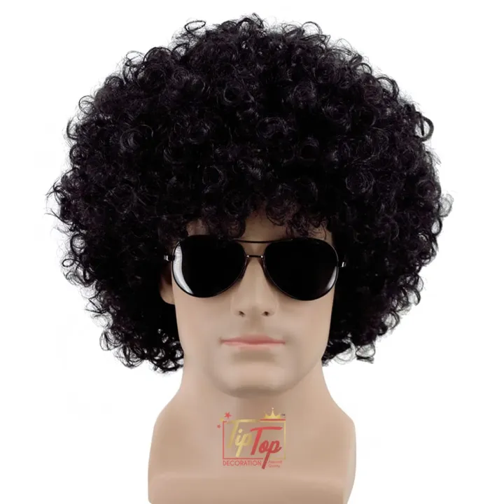 Malinga Curly Hair Cap Wigs Black | Daraz.com.bd