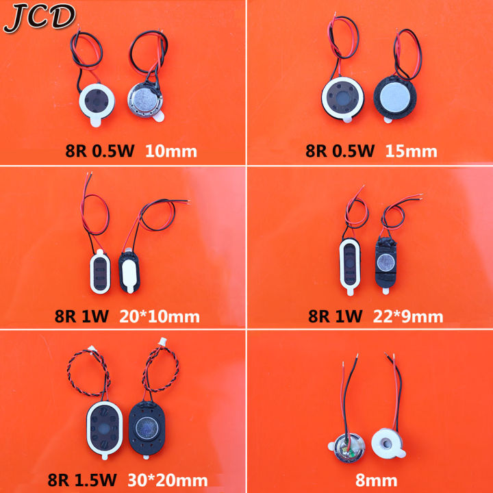JCD 2pcs Loudspeaker With Wire 0.5W 1.5W 1W 8R Diameter 10mm 15mm 20mm 22mm 30mm Buzzer speaker ...