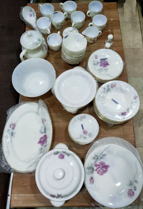 Marble Dinner Set 72 Pcs Gemya USA Original 8 Persons Serving Premium ...