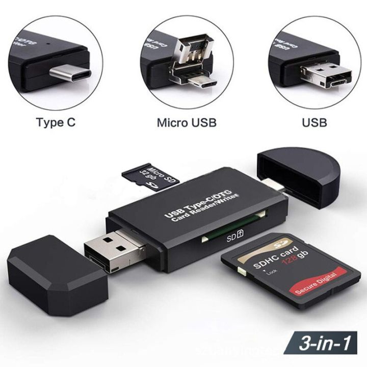 USB Type C Adapter 3 in 1 Computer Android Mobile Phone Dual Use Typec ...