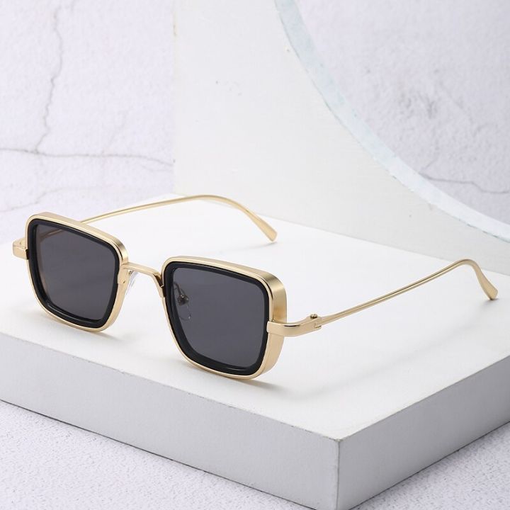 New Vintage Metal Steampunk Sunglasses Men Women Square Sun Glasses For ...