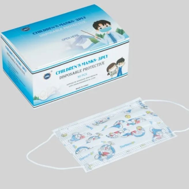 Pack of 50 Kids Disposable Surgical Masks Box 3-Ply Colorful Mixed ...