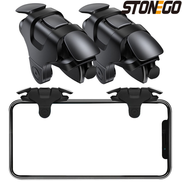 STONEGO 1Pair Mobile Phone Game Trigger for PUBG Aim Shooting L1 R1 ABS Key Button for Universal ...