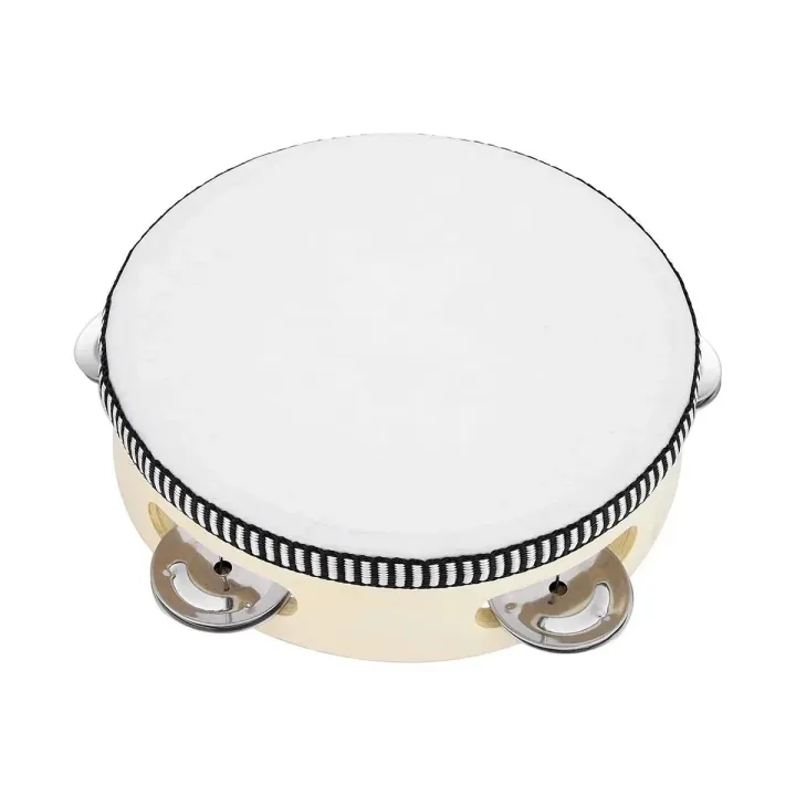 6inch Hand Held Drum Tambourine Drum Metal Jingles Percussion Musical ...