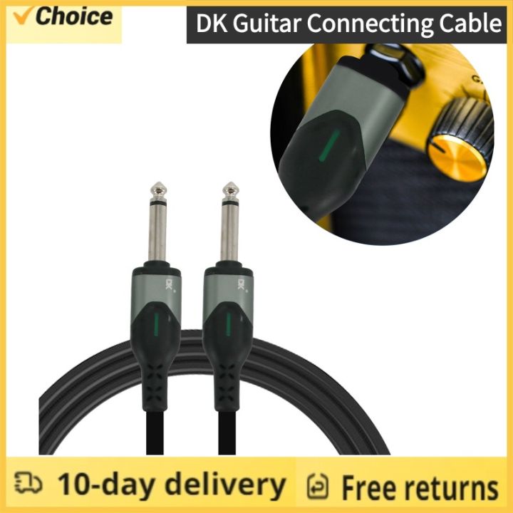 DK Guitar Connecting Cable 6.0m 20ft Instrument Cable Noise Reduction Audio Cable 6.35mm Male ...