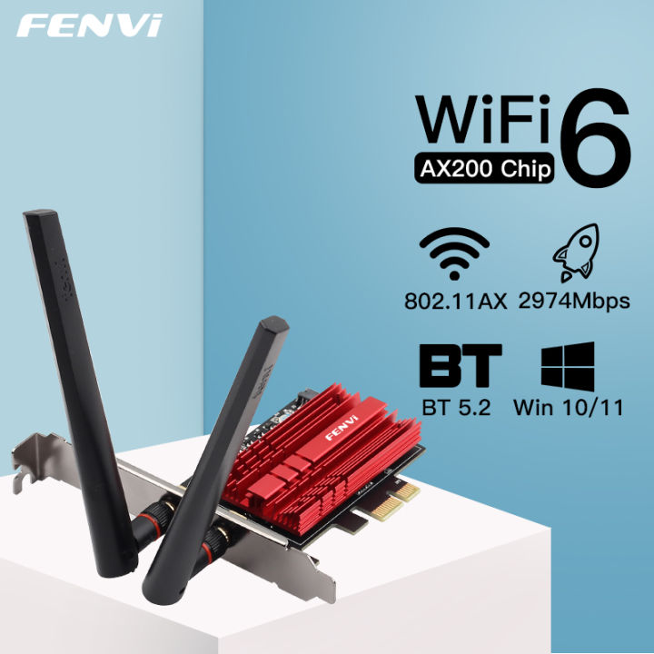 FENVI WiFi Card 3000Mbps WiFi 6 AX200 802.11ax Dual Band 2.4G/5Ghz For ...
