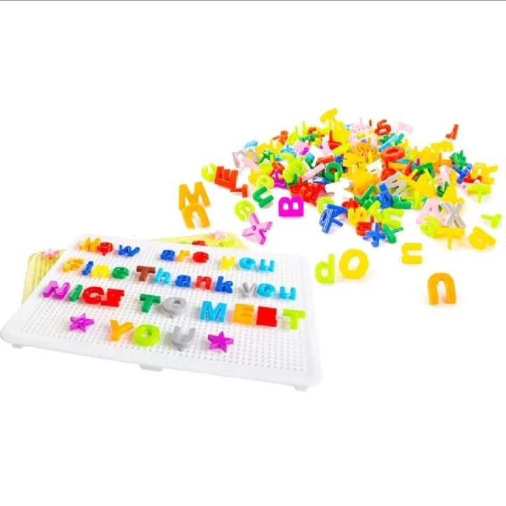 Plastic ABC Puzzle for Kids – Peg Board Puzzle For Kids – Pegged Jigsaw ...