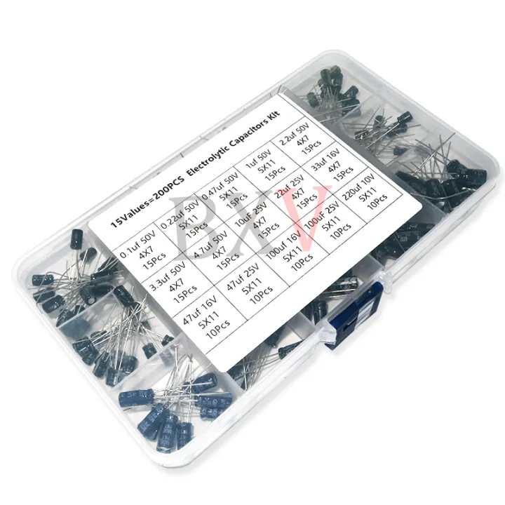 15Kinds 200PCS/LOT Electrolytic Capacitor Organization Storage 0.1 ...