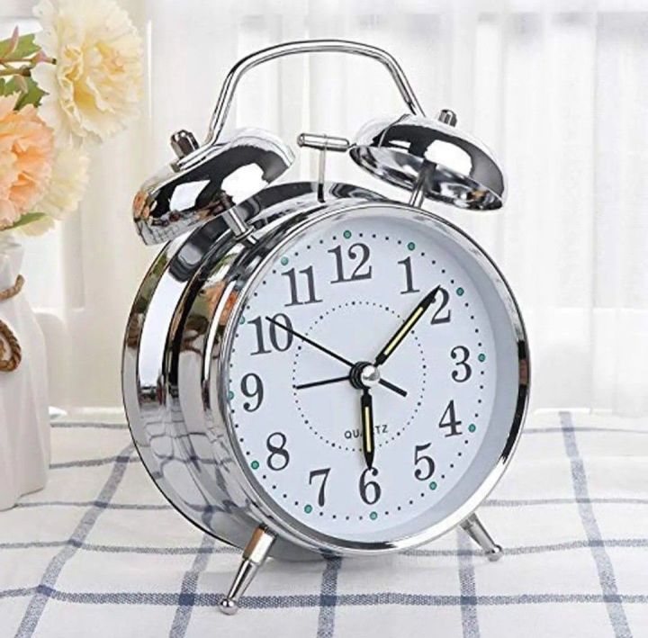 Alarm clock /Twin Bell Table Clock- Loud Alarm Clock -Stylish Time ...