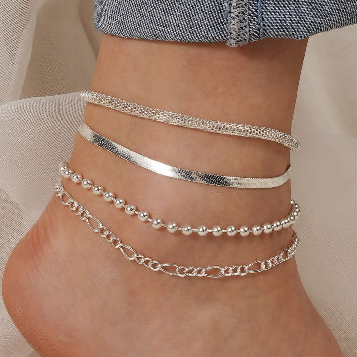 Minimalist Style Silver Sexy Personality Women's Chain Feet Chain ...