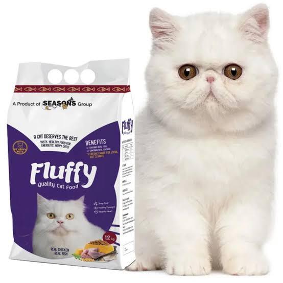 Fluffy Cat Food - 1.2 Kg Pack- Healthy Quality Cat Dry Food contains ...