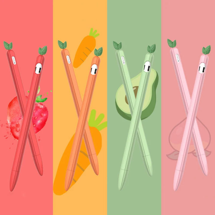 Cute fruits Silicone Pencil Case For Apple Pencil 1st 2nd gen Tablet ...