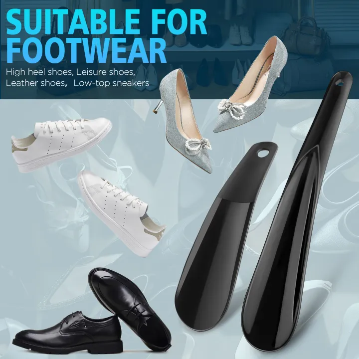 2Pcs Plastic Shoe Horn Professional Flexible Travel Use Shoe Lifter ...