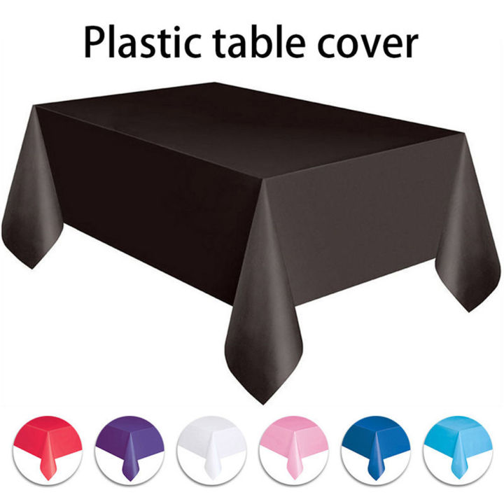 Large Plastic Rectangle Table Cover Wipe Clean Tablecloth Covers ...