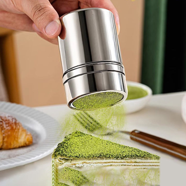 1PC Duster With Cover Cocoa Powder Coffee Stainless Steel Duster Fine ...