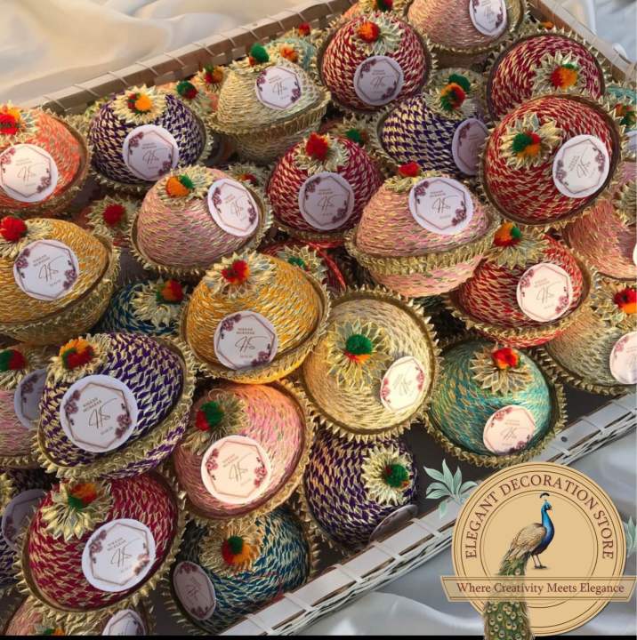 Colorful Matki Bidh Favors - Traditional Wedding Favors for Shaadi ...