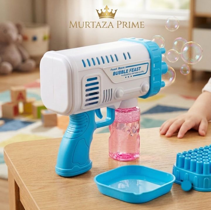 Bazooka Bubble Gun - Rechargeable Bubble Blaster Toy for Kids ...