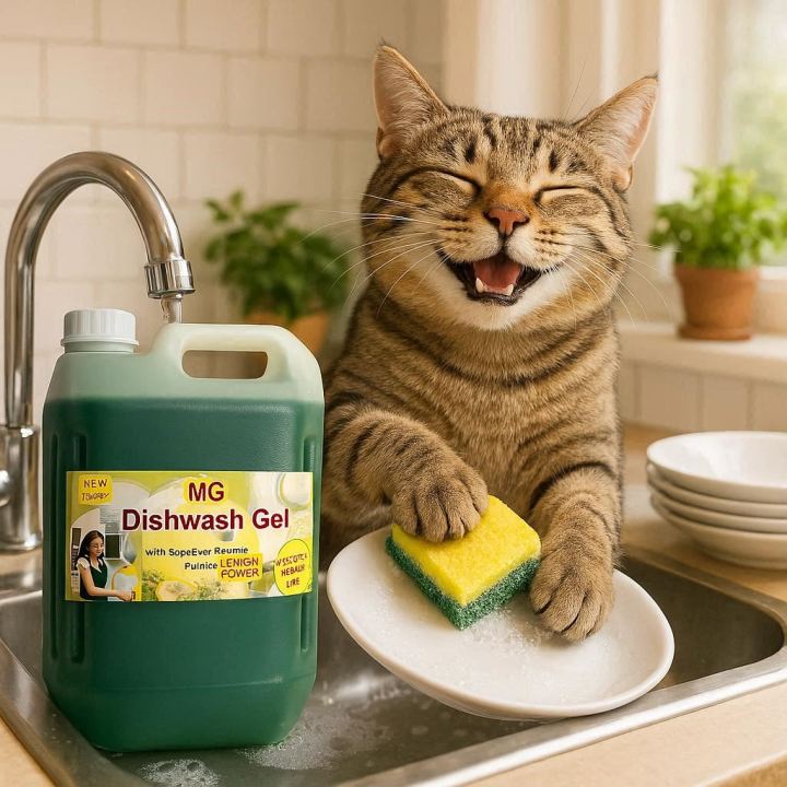 MG dishwash gel 5 ltr / liquid dishwash / free scrubber / dishwasher ...