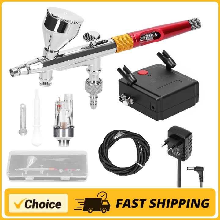 Multi-purpose Professional 0.3mm Airbrush Air Compressor Kit 20-35PSI ...