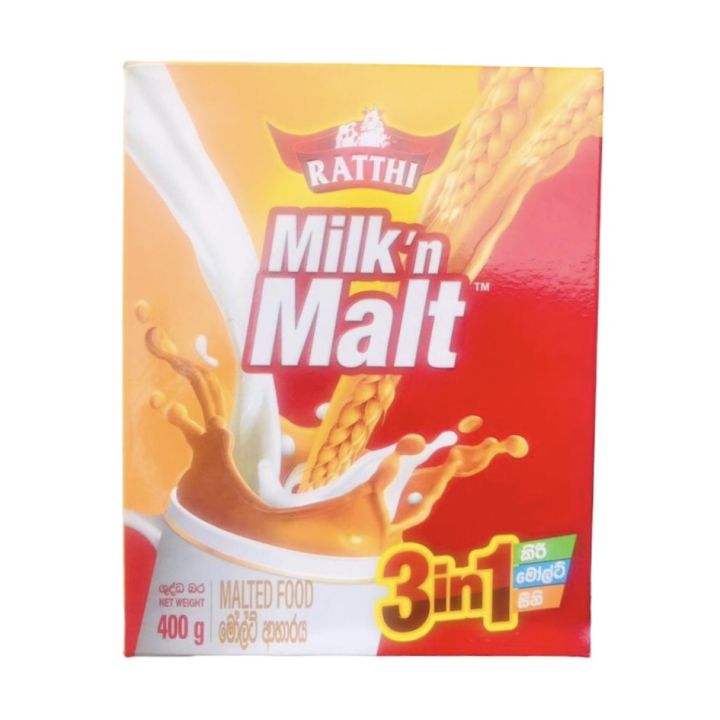 Raththi Milk’n Malt 3 in 1 Milk Powder - 400g | Daraz.lk