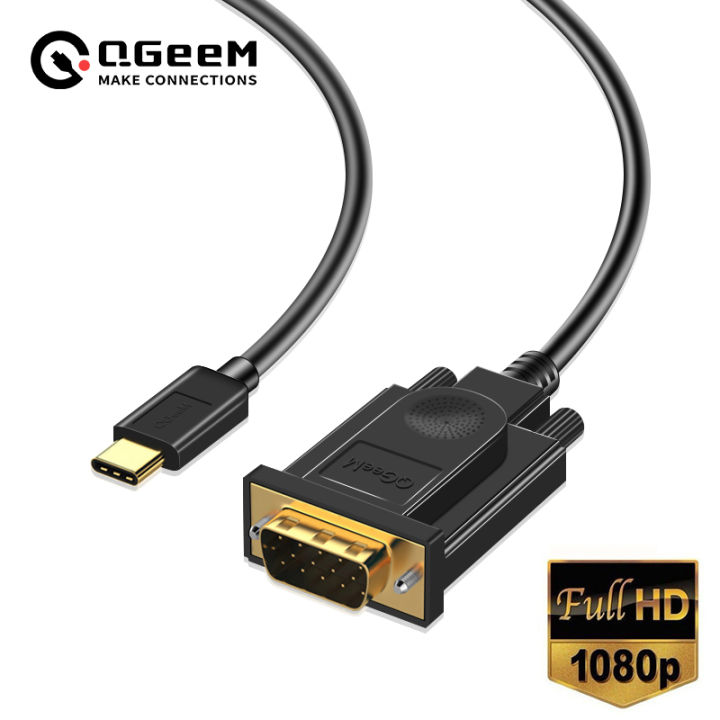 QGeeM USB C to VGA Cable USB3.1 type C to VGA Male Converter USB C VGA ...