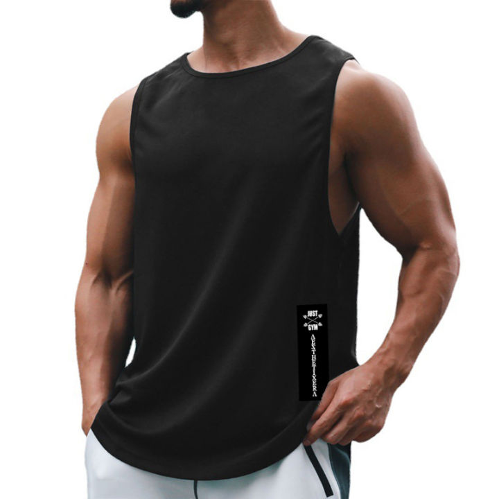 Men Gym Singlet Muscle Stringer Tank Tops Underwear Fitness Sports ...