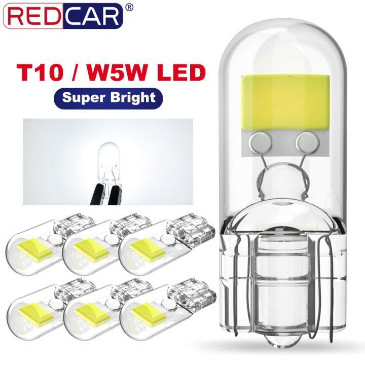 2/6x W5W T10 Led Bulbs Canbus W5W Sapphire COB Drive-Free Led Wedge Bulb 6000K 168 194 Led 5w5 ...