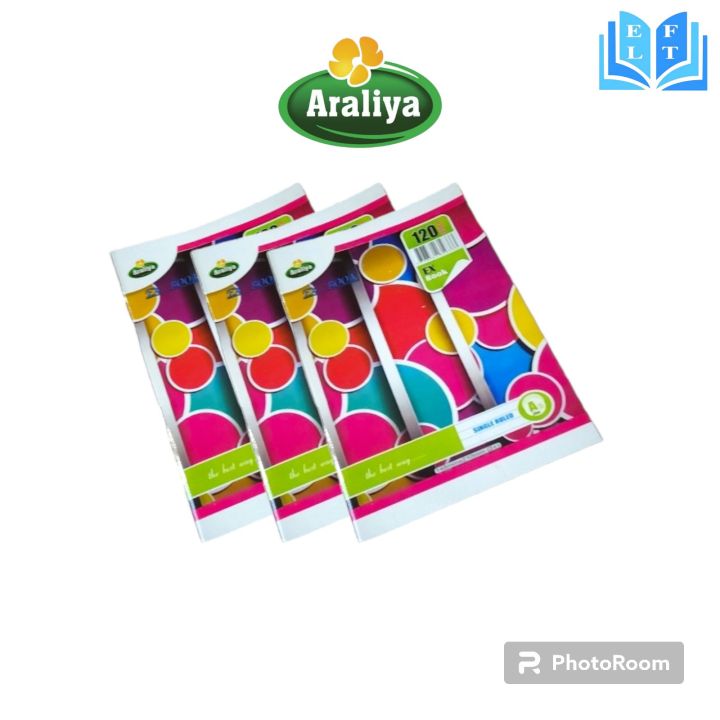 Araliya Ex Book A5 120 Page 3 Pieces Single Rule | Square Rule | Jaffna ...