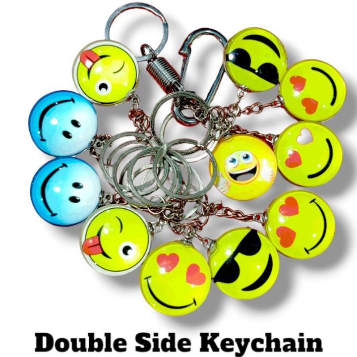 Double Sided Smiley Emoji Keychain | Best Quality | Daraz.pk