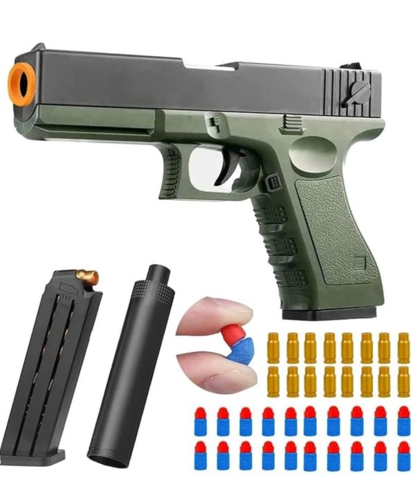 AIR SOFT BULLET SHELL GLOCK GUN AUTOMATIC SHOOTING TOY GUN FOR ADULT ...