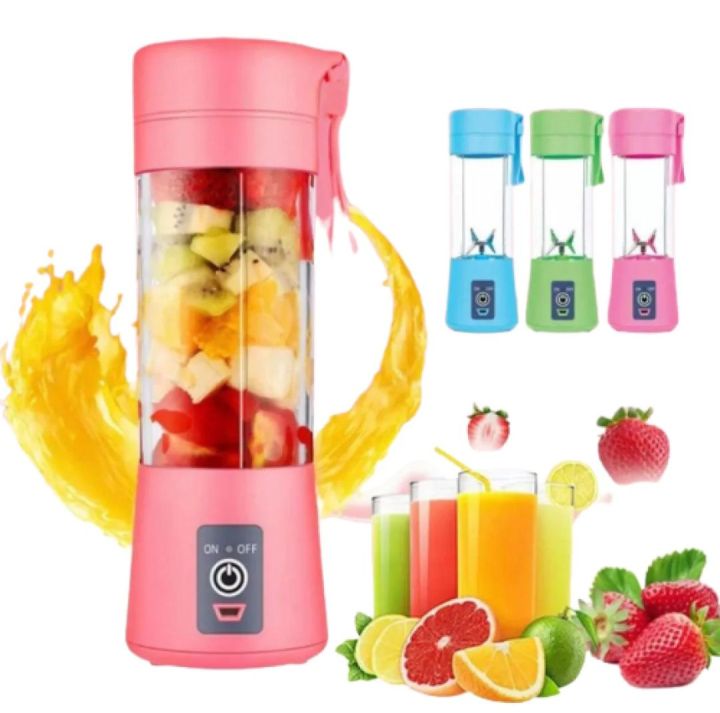 USB Chargeable Juicer Blender 6 Blades 380ml - Portable Juicer Cup ...