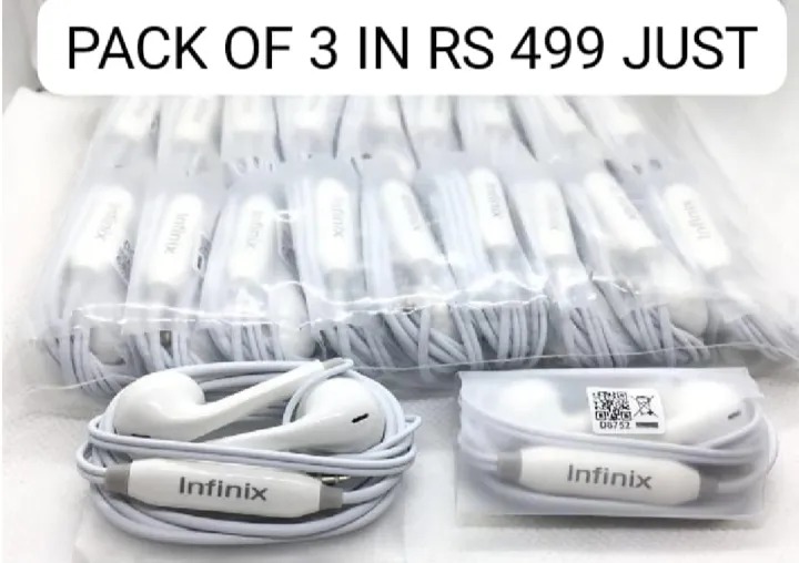 Infinix 100% Original Handsfree for customers with lable best hand free ...