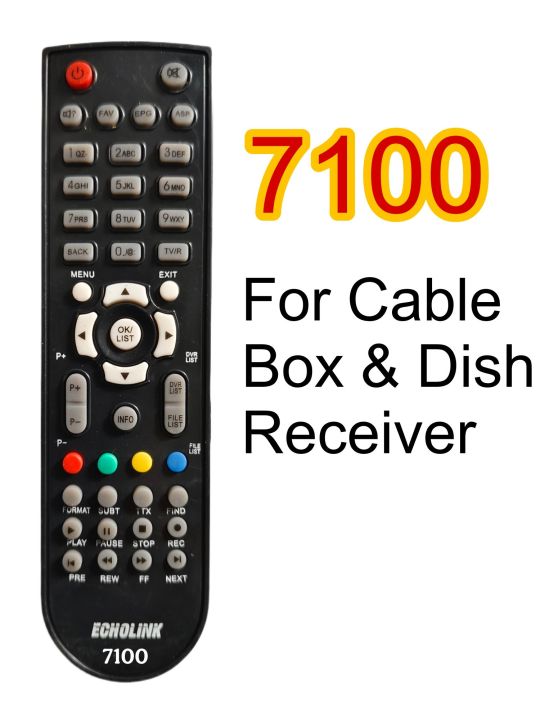 Remote Control 7100 For Dish Receiver & Cable Box Universal Remote 7100 ...