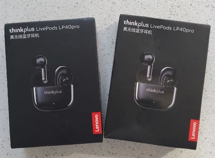 Lenovo ThinkPlus LivePods LP40 Pro TWS Earbuds Headphones Wireless Bluetooth V5.3 Noise ...