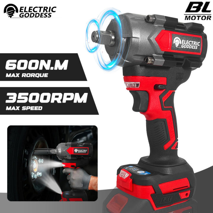 Electric Goddess 600N.M Cordless Brushless 3500rpm Electric impact ...