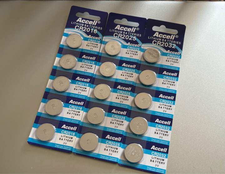 5 Pec Accell CR2016/CR2025/CR2032 LITHIUM BATTERY 3V | Daraz.lk