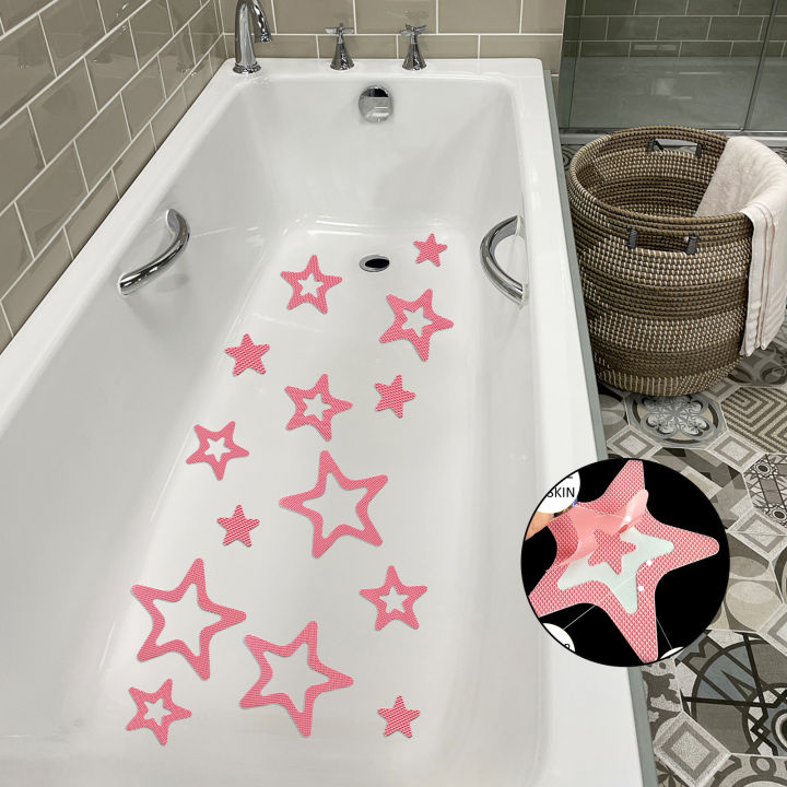 10pcs Star-Shaped Bathtub Sticker Waterproof Anti-Slip Floor Stair Tape ...