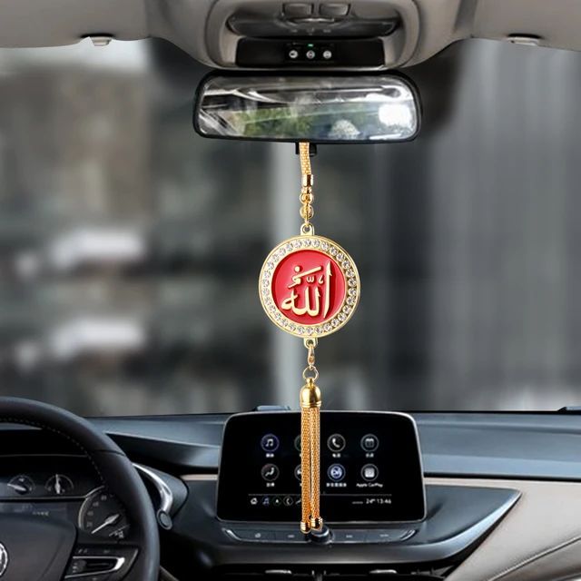 Car Pendant 3D Metal Auto Rearview Mirror Hanging Ornaments Muslim ...