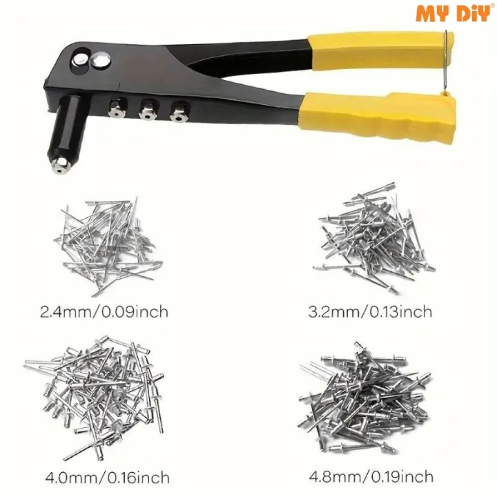 🔧 SRC Hand Riveter Kit Rivet Gun | 2.4mm - 4.8mm | Aluminum Rivets ...