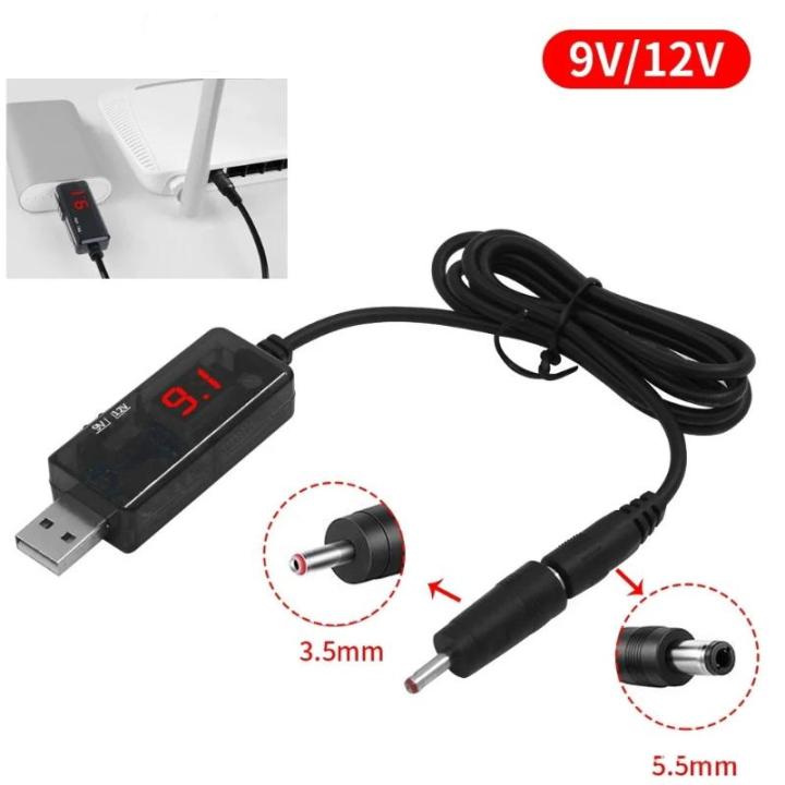 1pc USB DC 5V to 9V/12V Step-up Boost Converter Cable - With 3.5x1.35mm ...