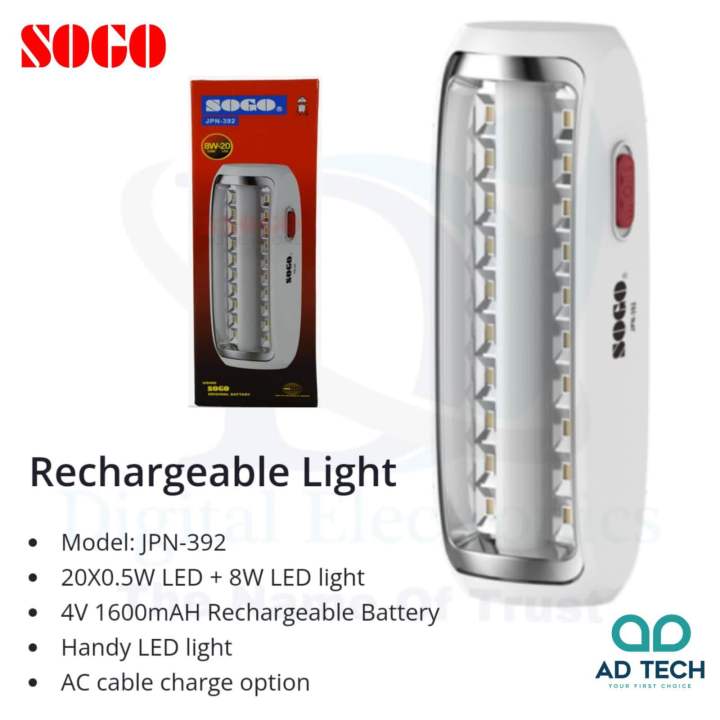 Sogo Rechargeable Led Emergency Lantern Light - (JPN-392) | Daraz.pk