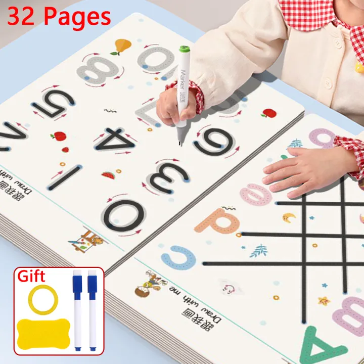 Reusable Pen Control Training Book for Children Magical Tracing ...